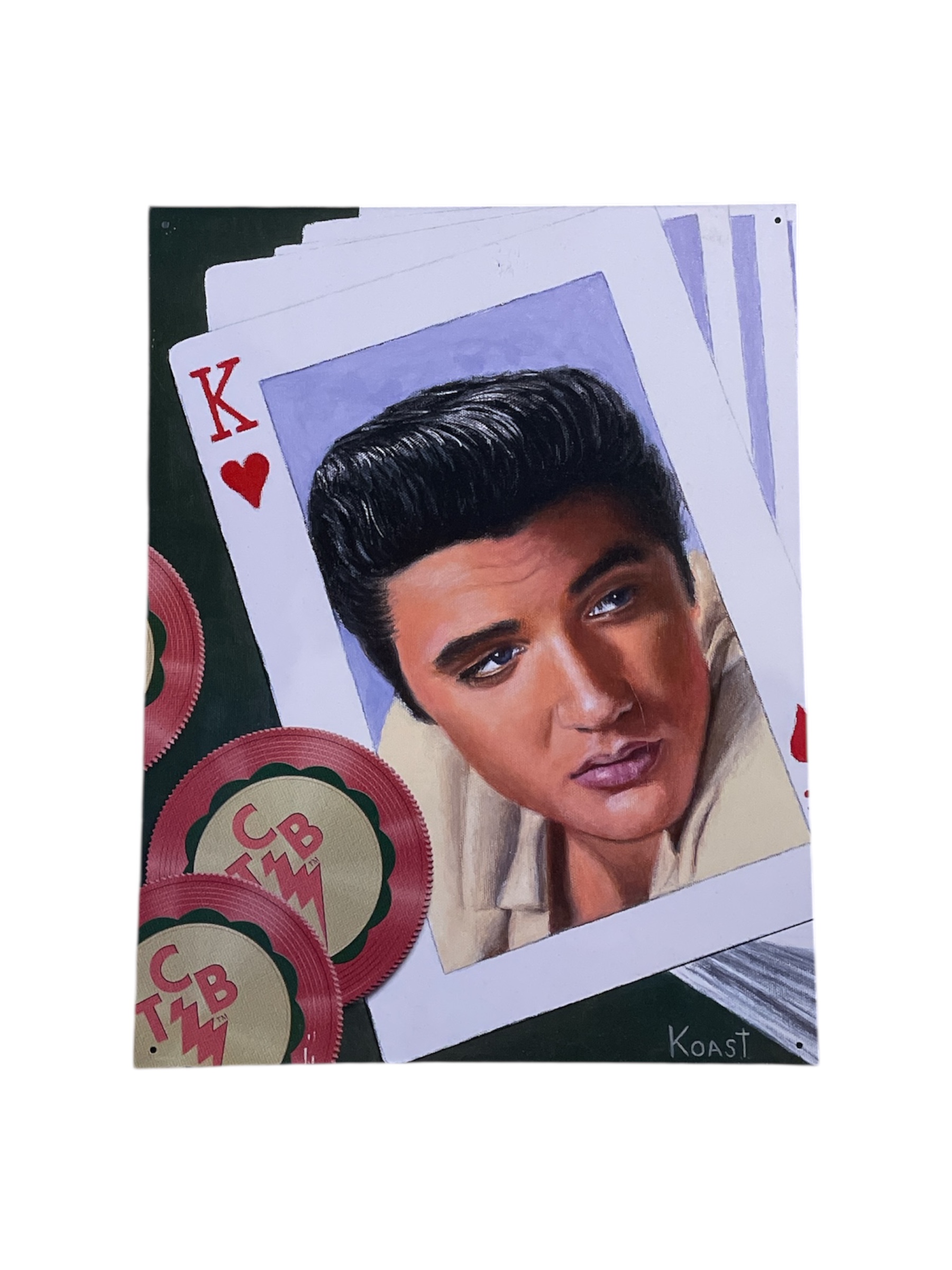 Metal Elvis Sign Card Portrait - American Vintage Unlimited